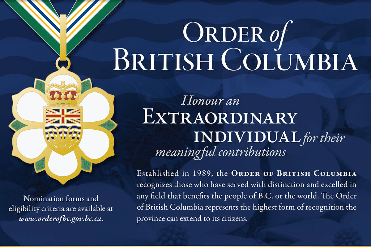 Order of BC Seeking Nominations to Recognize Inspiring Individuals - BC ...